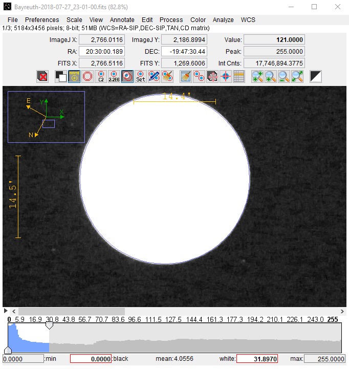 MONET: Parallax of the Moon